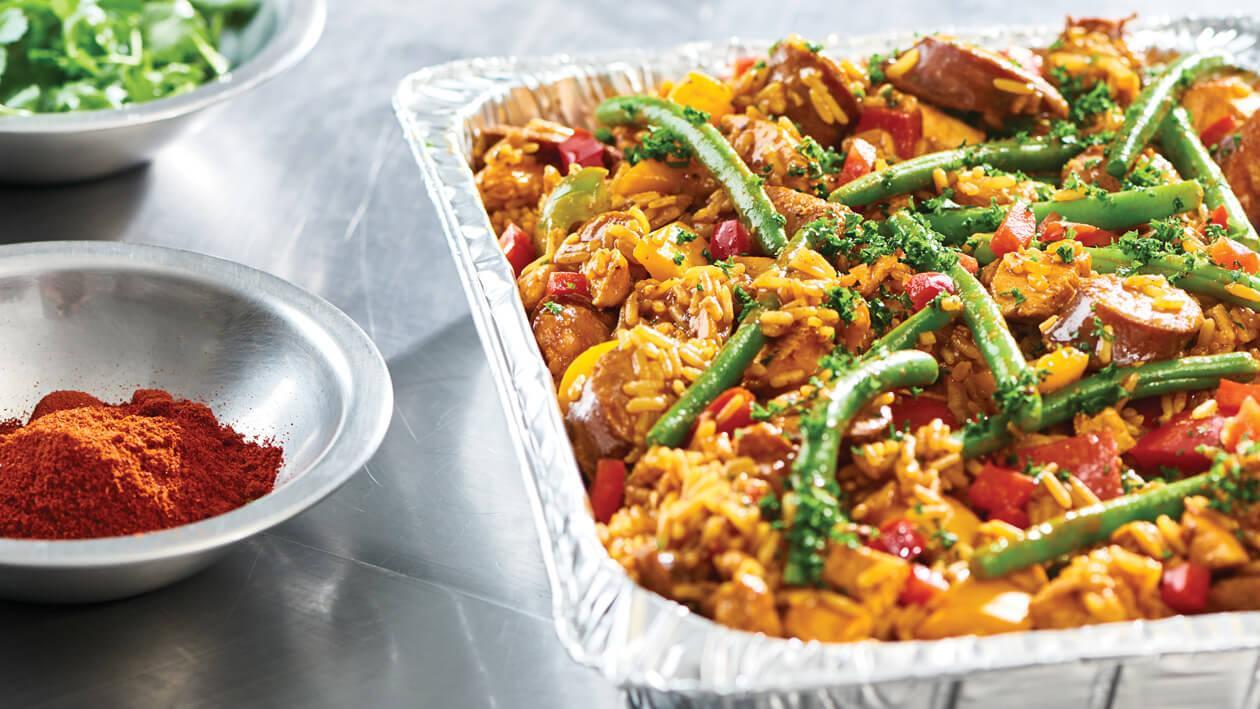 A Paella Fiesta of Chorizo and Chicken | Unilever Food Solutions