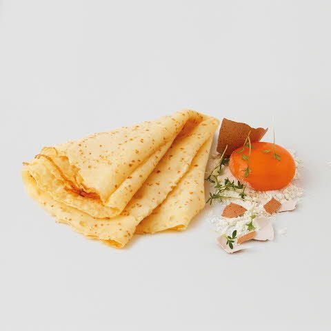 Crêpes Modern aux épinards, morilles et asperges